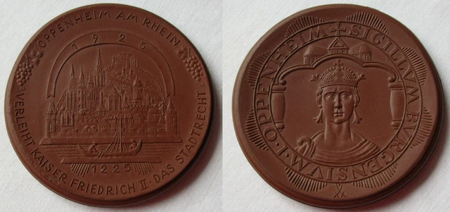 MEDAILLE OPPENHEIM AM Rhein verleiht Kaiser Friedrich d. Stadtrecht ...