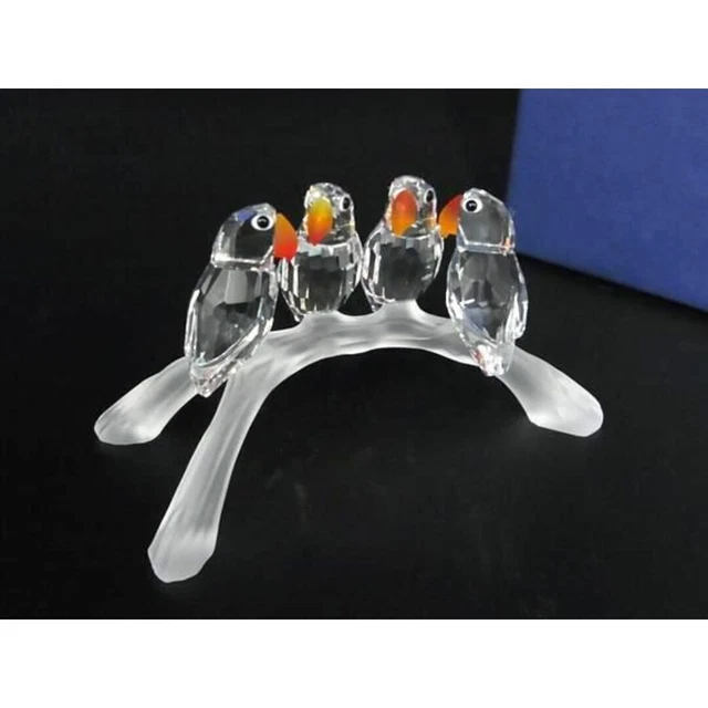 SWAROVSKI BABY LOVE Birds Crystal Bird Object Figurine Interior Clear ...