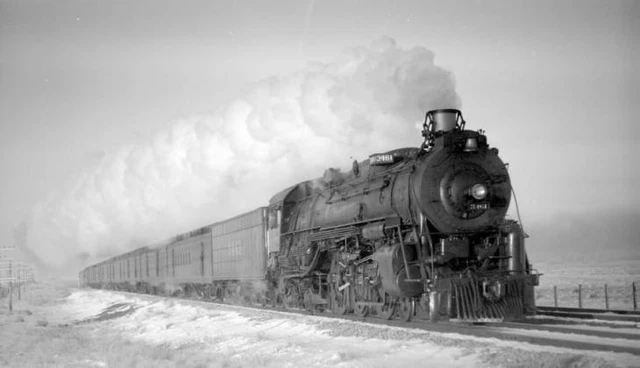 AT&SF SANTA FE Railroad locomotive engine No. 3461 type 4-6-4 OLD TRAIN ...