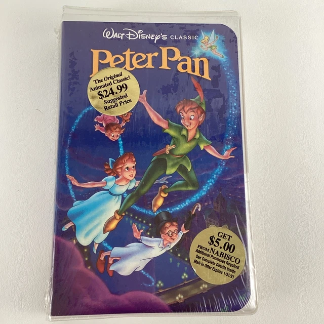 WALT DISNEY CLASSIC Peter Pan Movie Black Diamond VHS Tape Vintage 1990 SEALED £28.90 - PicClick UK