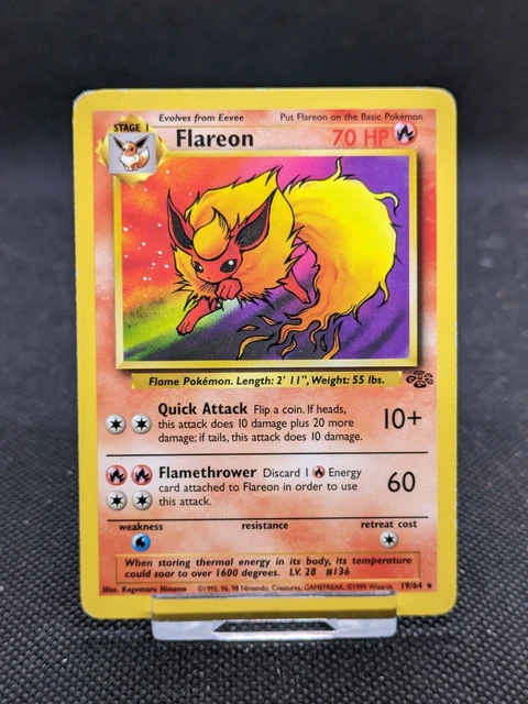 FLAREON 19/64 JUNGLE Set Non Holo Rare Pokémon WOTC LP £7.45 - PicClick UK