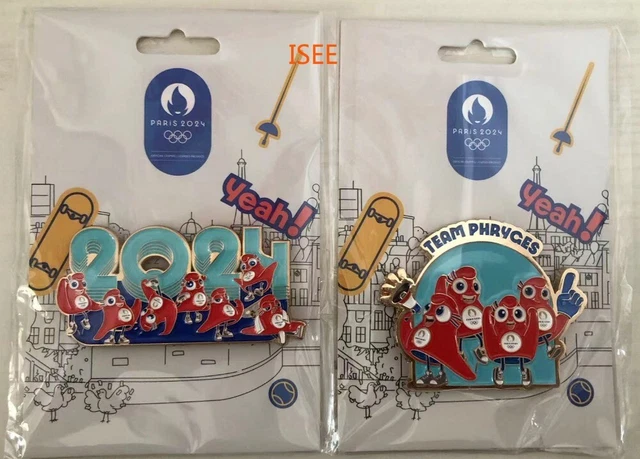 PARIS 2024 OLYMPIC Mascot Phryge 2024+Team Magnet Official Authentic ...