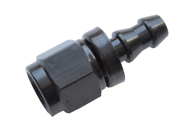 An4 Black 90 Degree Hose Swivel Fitting Push On Barb Dash 4 An 13