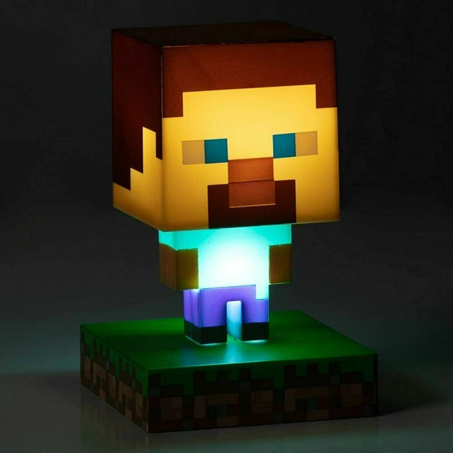 MINECRAFT STEVE NIGHT Light Lamp 3D Character Figure ICONS Paladone £14 ...