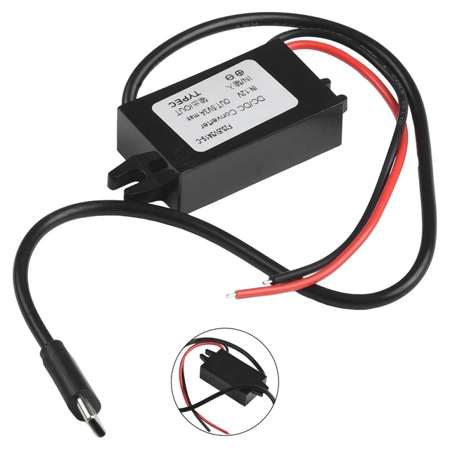 HEAVY DUTY 12V to 5V Converter Type C USB C Waterproof DC DC Step Down ...