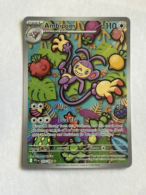 2025 POKEMON PHANTASMAL Flames Ambipom Illustration Rare #107/094 £3.55 ...