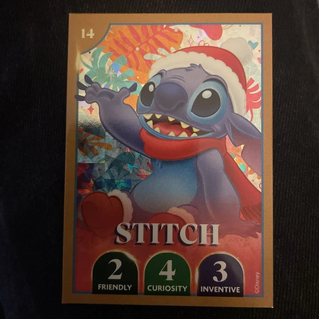 RARE STITCH MORRISONS Disney Christmas Party 2025 Trading Card Shiny ...
