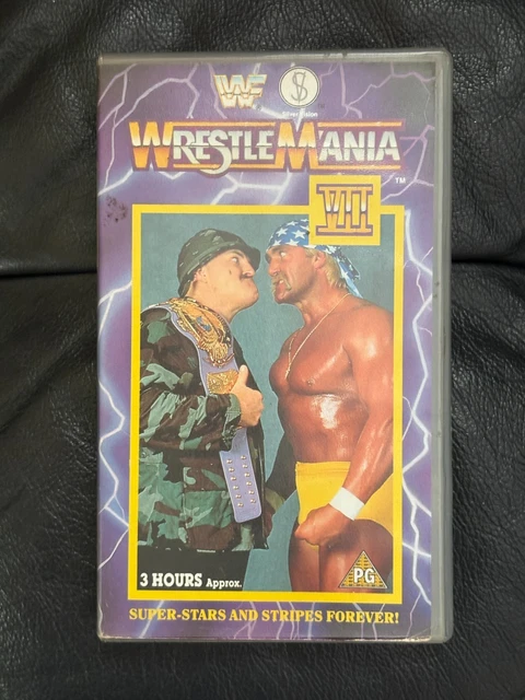 WWF WRESTLEMANIA VII VHS Tape Vintage Hulk Hogan vs Sgt. Slaughter £6. ...