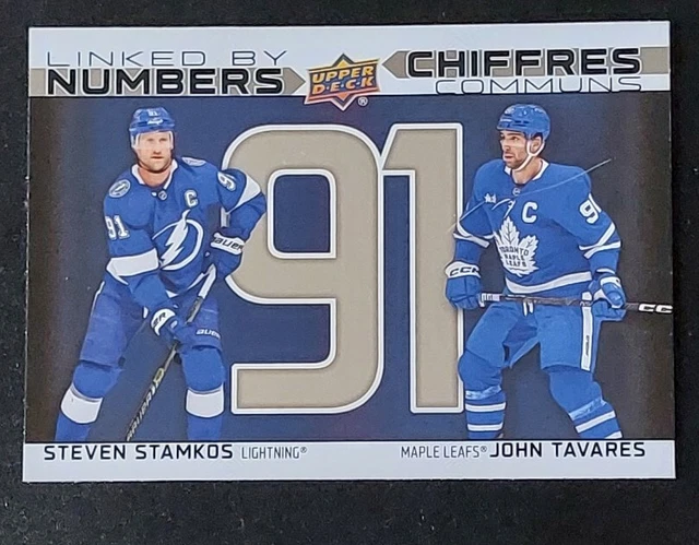 2023-24 TIM HORTONS Steven Stamkos/John Tavares Linked By Numbers Card ...