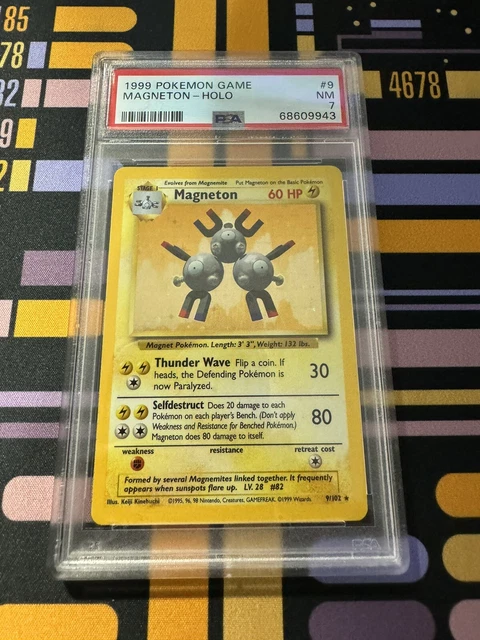 1999 GIOCO POKEMON #9 Magneton-Holo PSA 7 quasi 9/102 EUR 39,93 ...