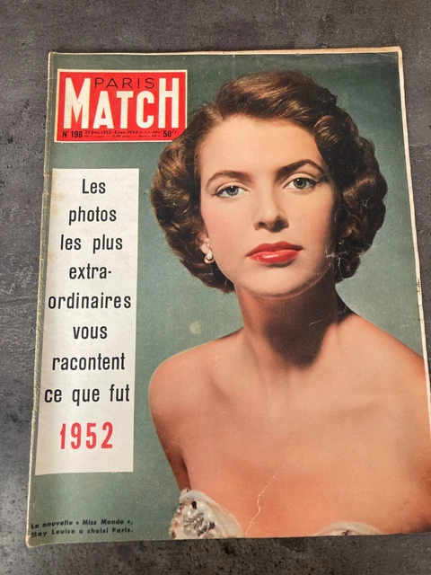 PARIS MATCH N°198 27/12/1952 May Louise Bordeaux inondée Le Pont d ...