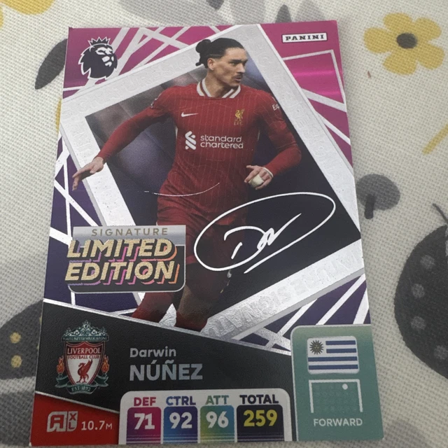 PANINI ADRENALYN XL 2025: Darwin NUNEZ Limited Edition SIGNATURE ...