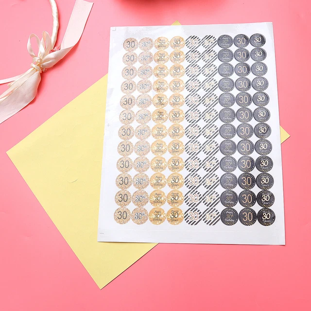 SCRAPBOOK NUMBER STICKERS Gift Wrapping Sticker Round £4.89 - PicClick UK