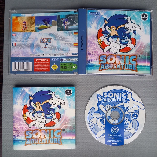 SEGA DREAMCAST SONIC Adventure Completo Con Caja Y Manual Boxed Cib Pal ...