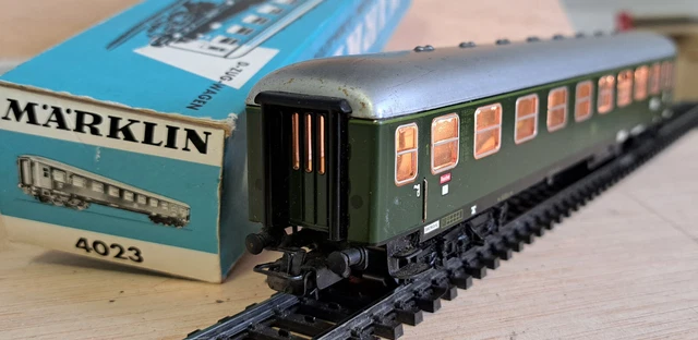 MÄRKLIN H0, 4023, D-Zug-Wagen 1.Klasse, DB, Beleuchtung, OVP EUR 26,50 - PicClick DE