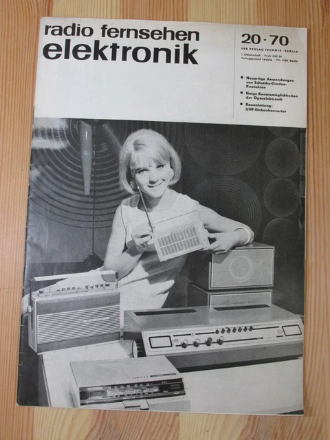 DDR ZEITSCHRIFT - Radio und Fernsehen Elektronik Nr. 20 1970 EUR 7,95 ...