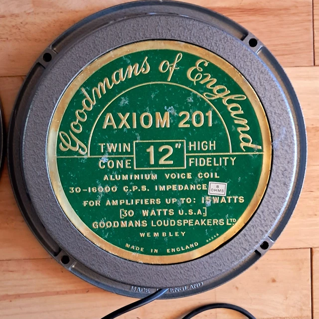 2 X GOODMANS Axiom 201 Twin Cone 12” Speakers 8 ohms £50.00 - PicClick UK