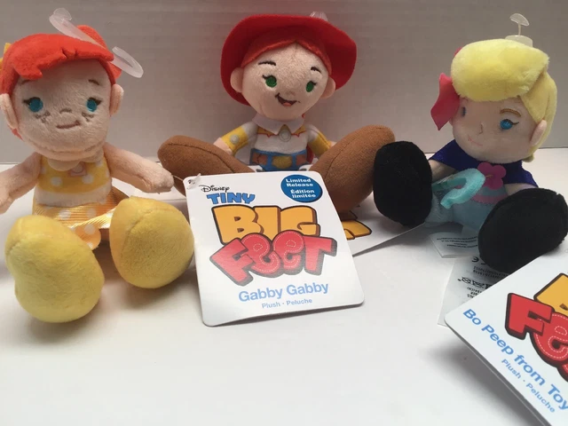 DISNEY STORE TINY BIG FEET PLUSH TOY STORY Jessie ~ Bo Peep ~ Gabby 4 ...