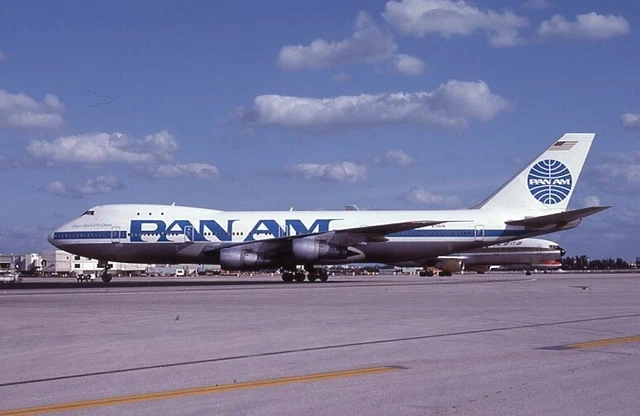 PAN AM BOEING 747-100 hybrid billboard c/s N735PA - Kodachrome 35mm ...
