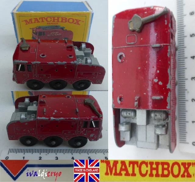 FOAMITE CRASH TENDER fire engine Matchbox series lesney n 63 1960 repro box EUR 3,00 - PicClick IT