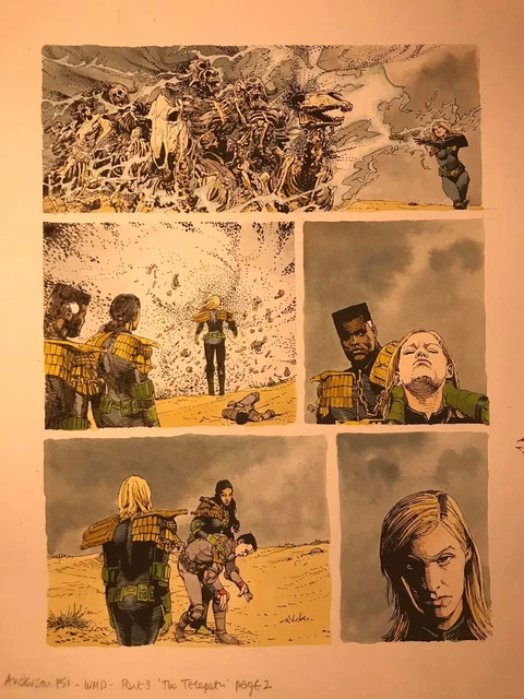 ARTHUR RANSON ORIGINAL Art Judge Anderson PSI Division WMD 2000AD Judge ...