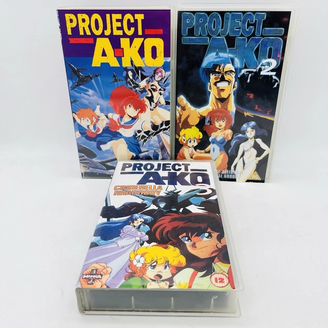 PROJECT A-KO VHS 1 2 3 Video Cassette Tape Bundle manga £39.99 ...