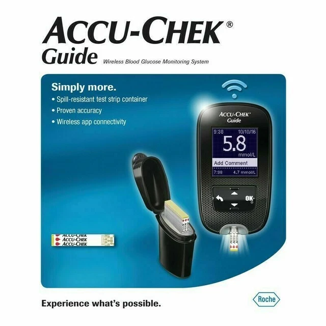 ACCU CHEK GUIDE Blood Glucose Diabetic Monitor/Meter/System + Test ...