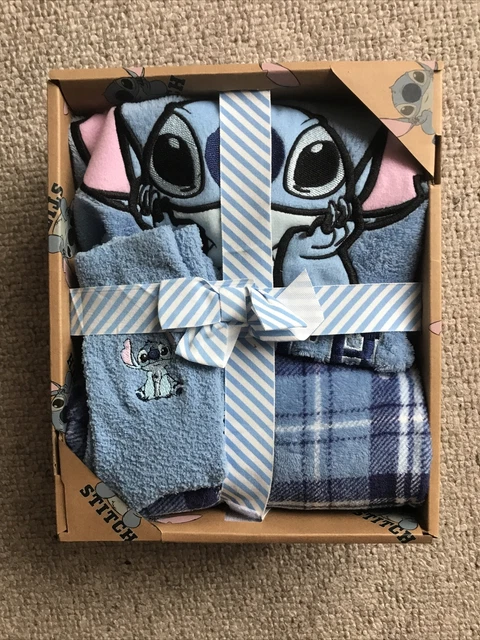 DISNEY LILO & Stitch STITCH Cosy Fleece Pyjamas & Socks Size L 14-16 ...