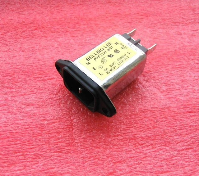 BELLING LEE 6A / 250V Iec Rfi/Emc Mains Input Filter, With Transient ...