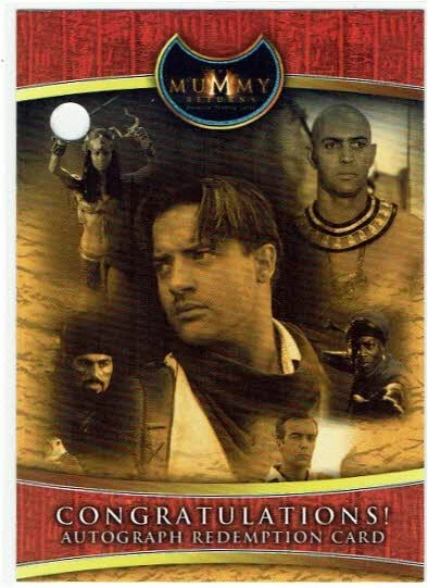 THE MUMMY RETURNS 2001 Autograph Redemption Card Dwayne The Rock ...