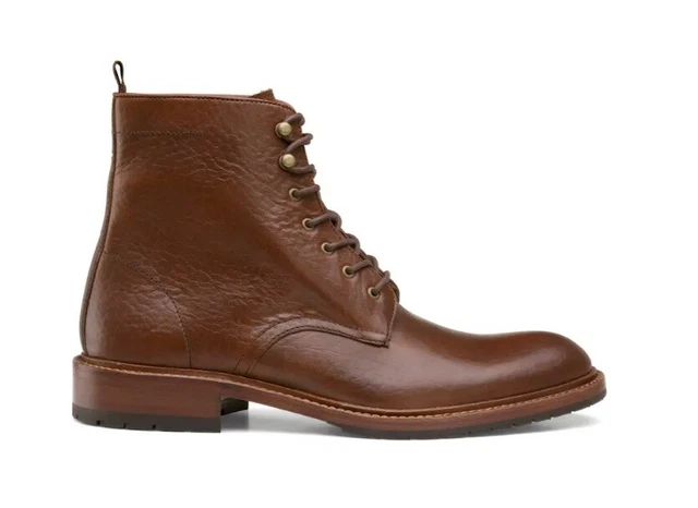 H S TRASK Lance Dress Formal Ankle Tan Brown Leather Formal Business ...