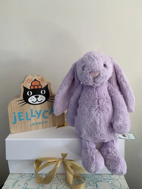 JELLYCAT BASHFUL BUNNY Lilac Medium Soft Plush Toy Brand New With Tags ...