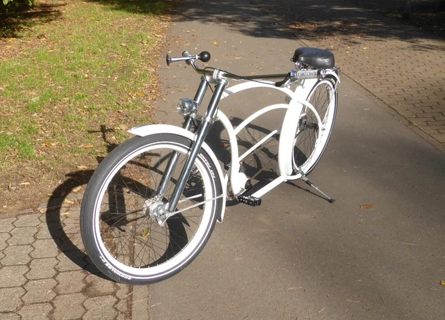 BASMAN 346 BEACHCRUISER Chopper Lowrider weiß - Custom - Blickfang ...
