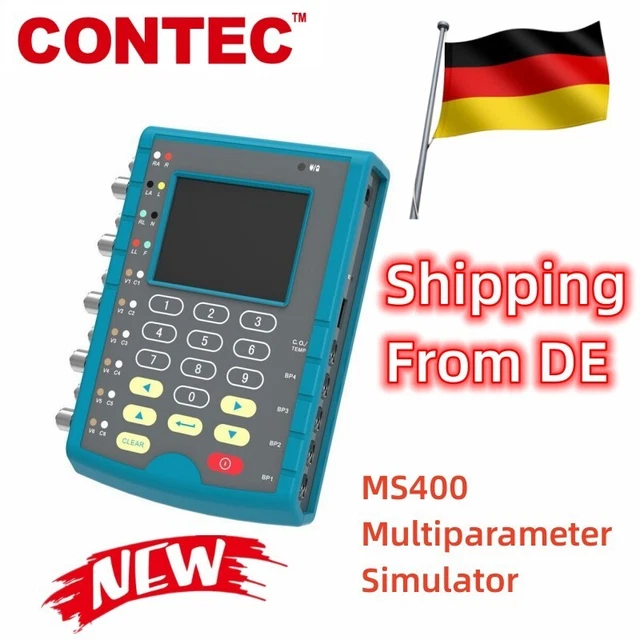 MS400 MULTIPARAMETER SIMULATOR simulate 12-lead ECG Respiration ...