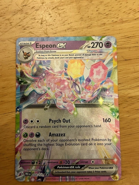 ESPEON EX 034/131 - Prismatic Evolutions Card - Pokemon TCG £5.00 ...