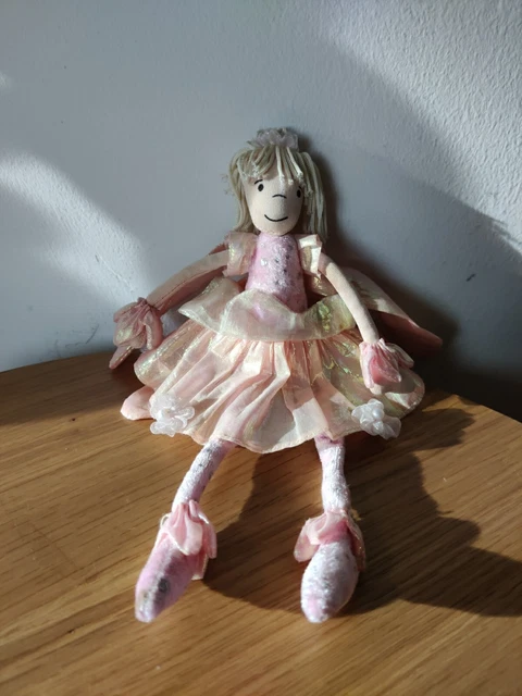 JELLYCAT SPARKLE FAIRY Sprite Butterfly Rag Doll Iridescent Wings ...