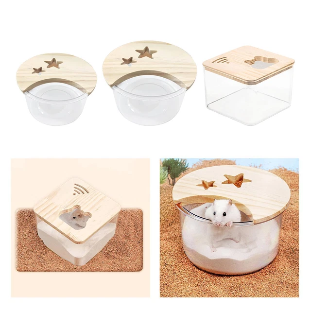HAMSTER SAND BATH Box Clear Digging Sand Container for Ferret Mice ...