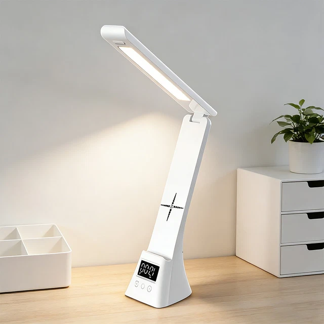 LED READING DESK Lamp Double-Head Foldable Table Night Light Dimmable 3 ...