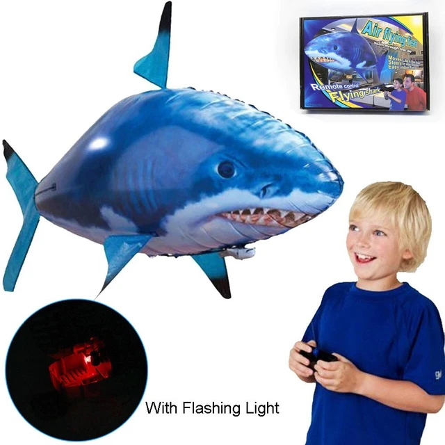 REMOTE CONTROL FLYING Fish Shark Electric Air Inflatable RC Animal Toy ...