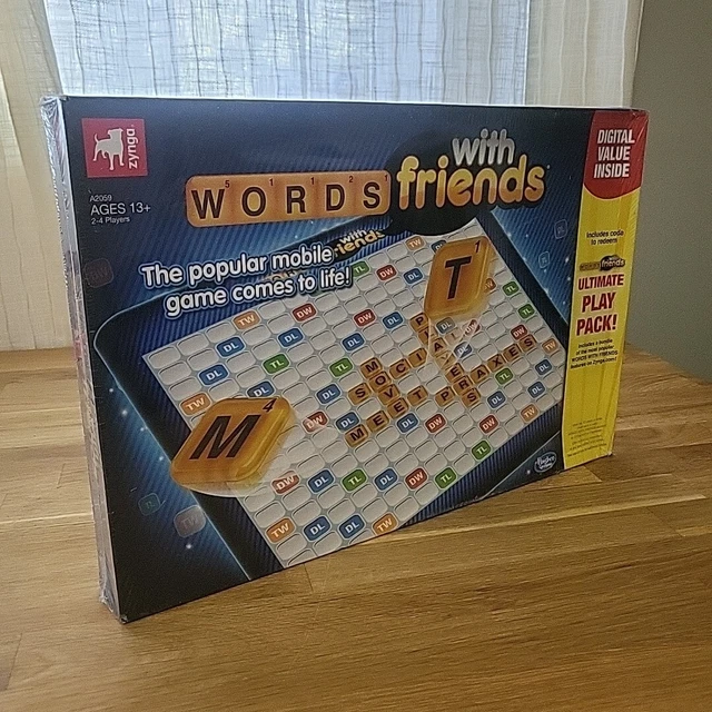 HASBRO GAMING WORDS With Friends Board Game Zynga NEW SEALED - READ £7. ...