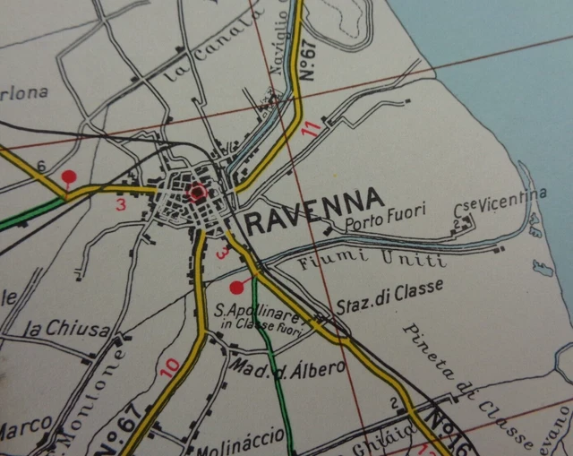 WW2 US ARMY map "RAVENNA, RIMINI, PESARO, FORLI" (ALLIED INVASION OF ...