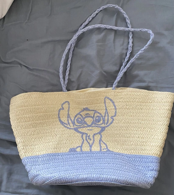 DISNEY STITCH LILO And Stitch Cute Straw Bag Wicker Rattan Bucket Beach ...
