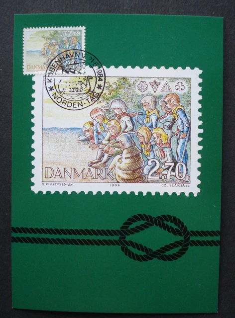 DANMARK DENMARK 1984: maximum card MK maximum stamp card SCOUTS SCOUTS ...