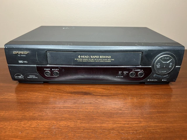 SHARP VC-A592 4 Head VHS Video Cassette Recorder VCR Tested Working ...