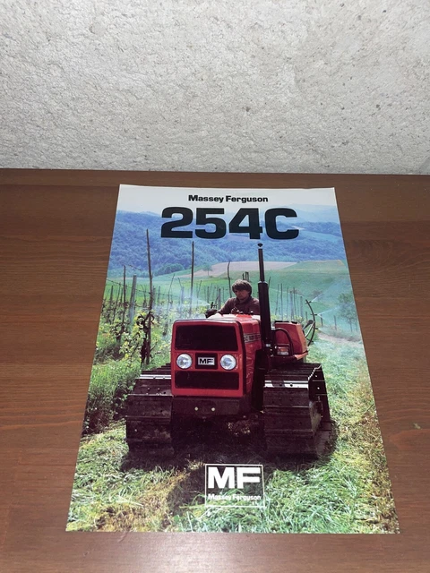 BROCHURE PROSPEKT PROSPECTUS TRACTEUR A CHENILLE MASSEY FERGUSON 254C tractor-ih EUR 9,99 ...