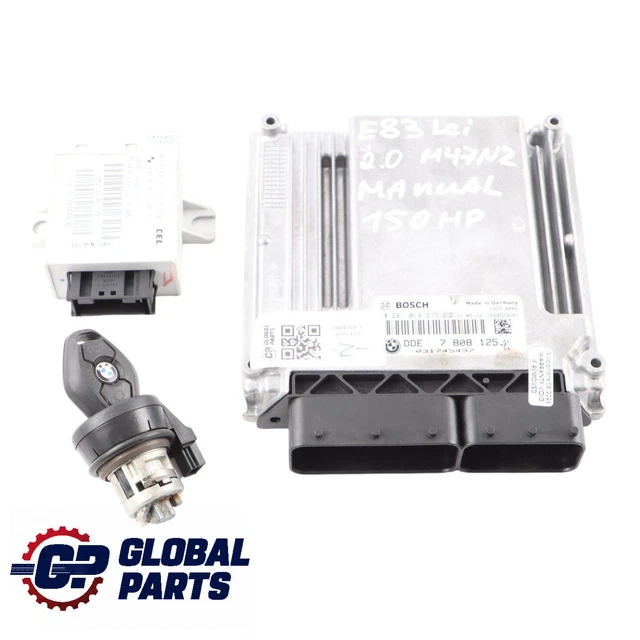 BMW E83 2.0D Engine M47N2 150HP engine ECU Kit DDE 7808125 CAS2 Key ...