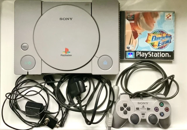 SONY PLAYSTATION 1 Console, Cables, Analogue Controller & Game - SPARES ...