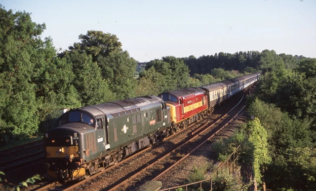 35MM RAILWAY SLIDE - Diesel Electric Loco Class 37. 37403 & 37401 @ Dee ...