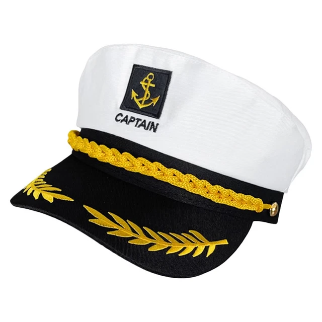 YACHT CAPTAIN HAT Costume Accessories for Men Women Captain's Adults ...