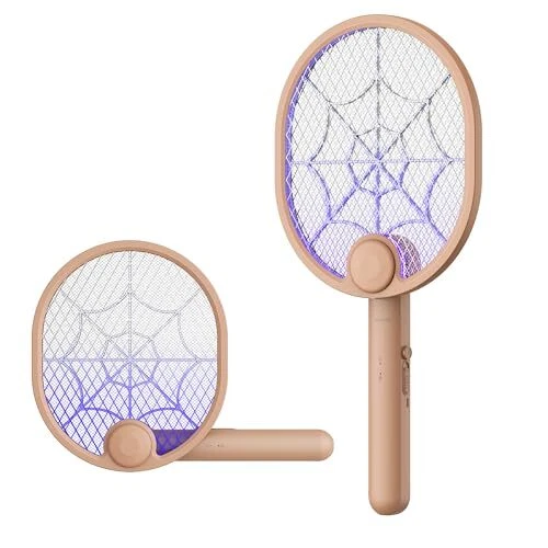 ELECTRIC FLY SWATTER Type-C Rechargeable Bug Zapper Racket Foldable Bug ...